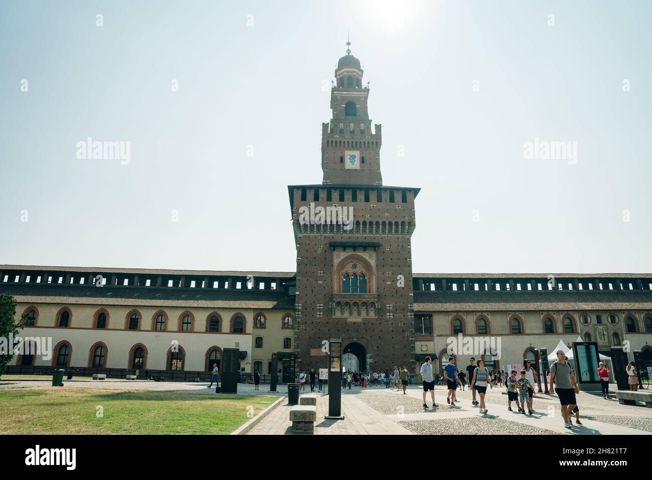 Milan, Italy - NOV, 2021 The Basilica of Sant'Ambrogio, one of the most ...