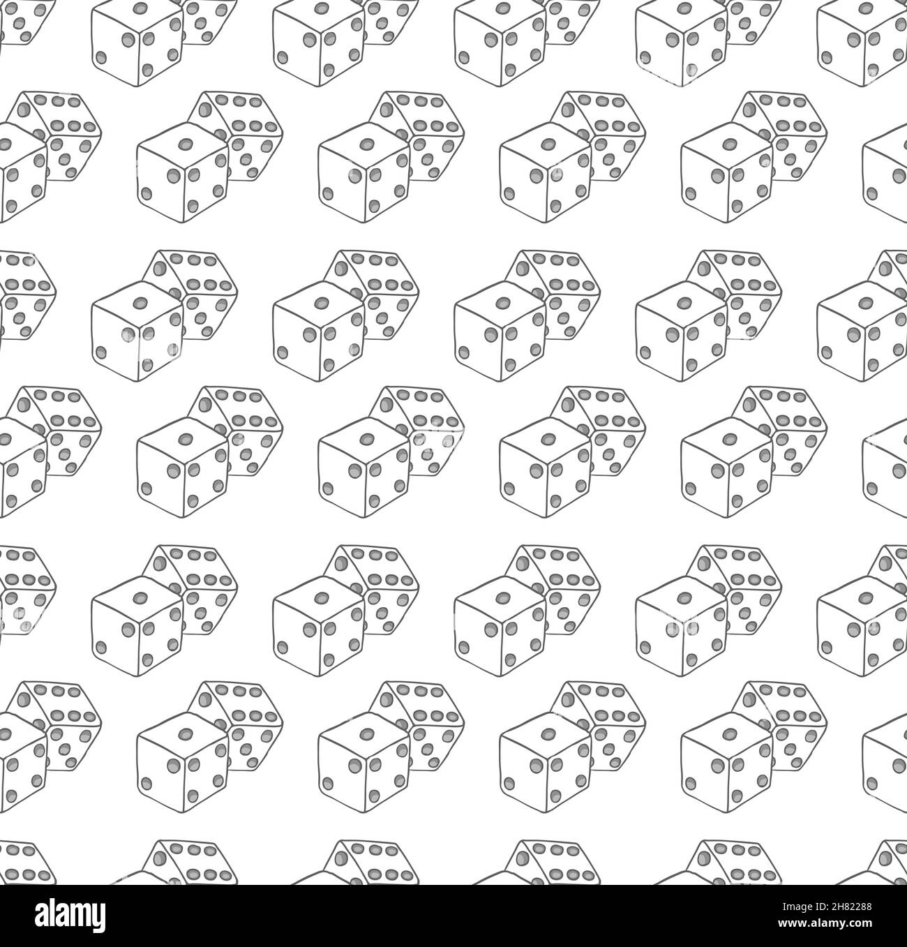 Seamless cartoon dice pattern on the white background. Texture Stock ...