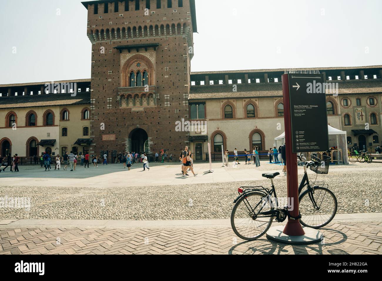 Milan, Italy - NOV, 2021 The Basilica of Sant'Ambrogio, one of the most ...