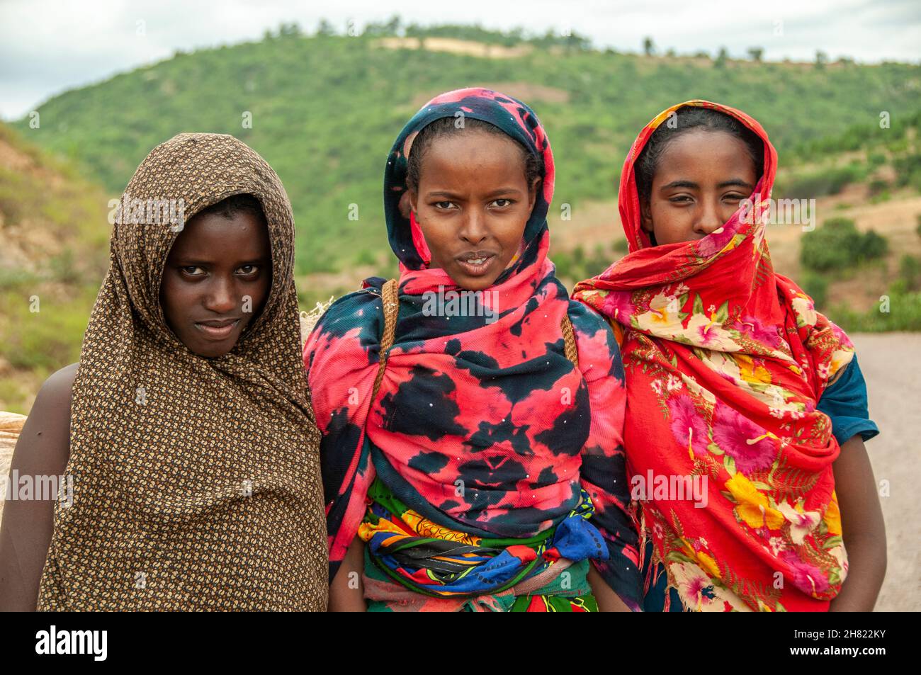 three muslim girls from Ethiopia Stock Photo - Alamy