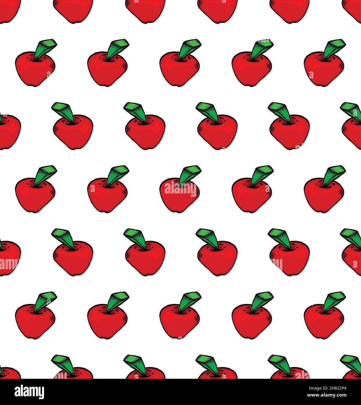 Seamless Red apple pattern background wallpaper texture. Isolated on ...