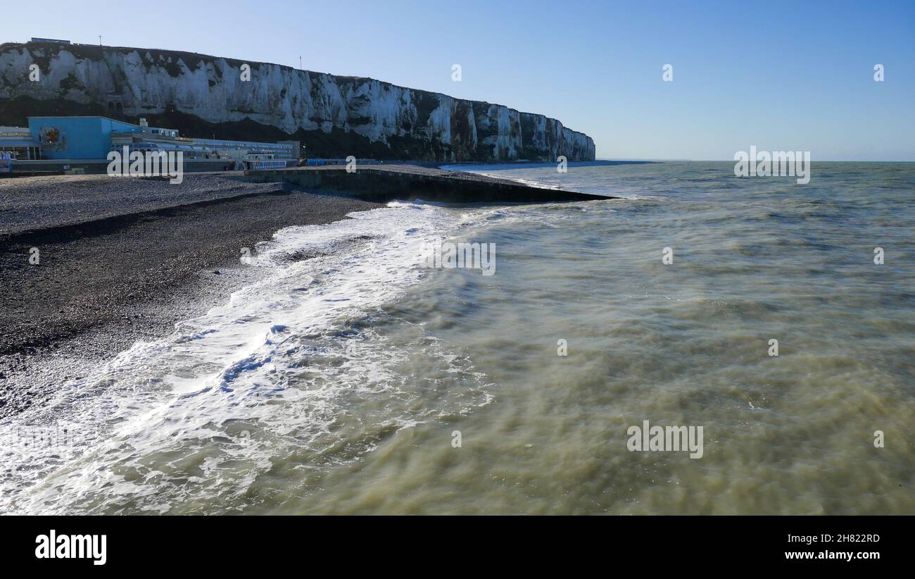 Chalk cliffs, Le Tréport, Seine-Maritime, Normandy, North-Western ...