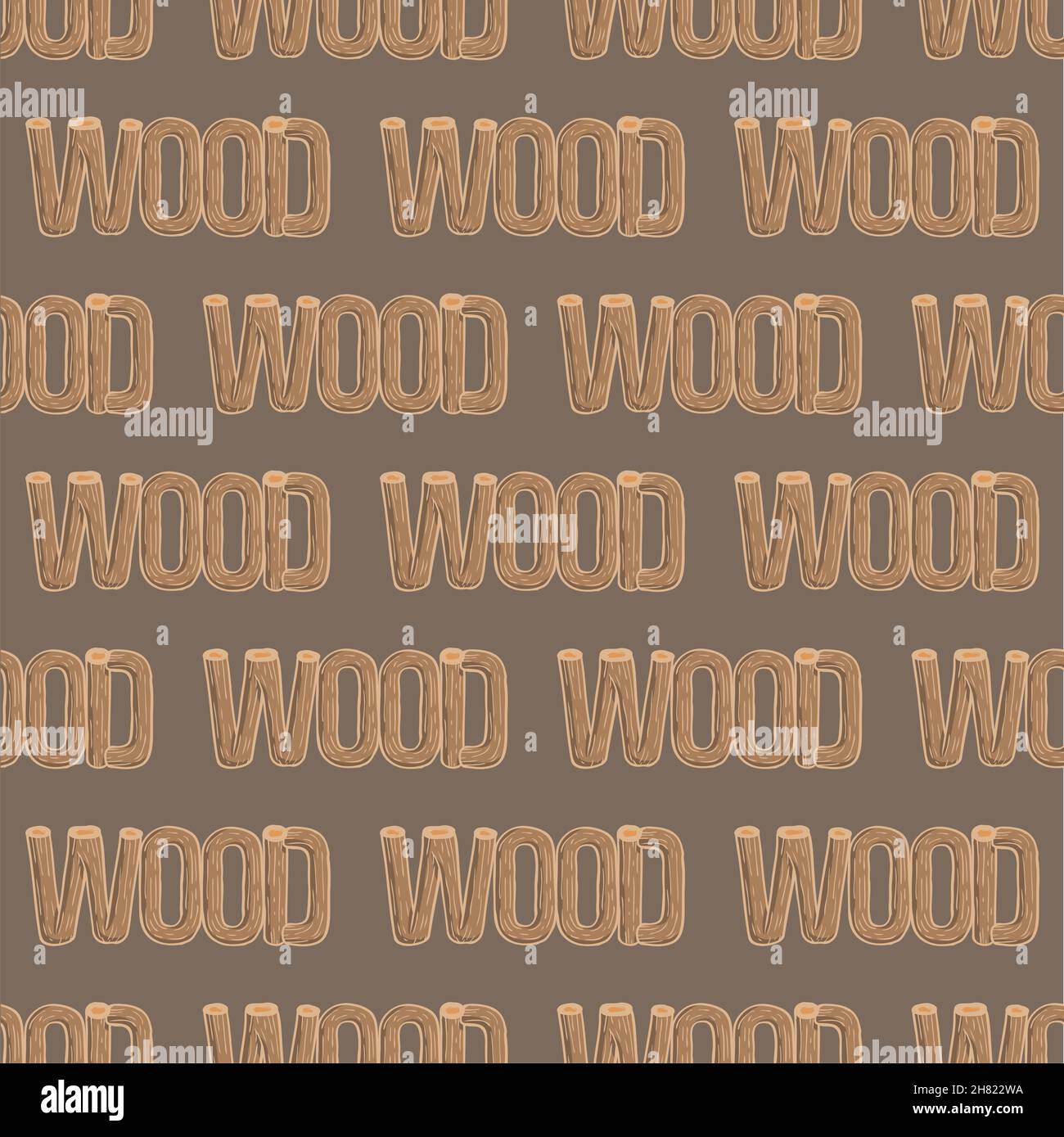 Wood word seamless pattern texture, vector illustration Stock Vector ...