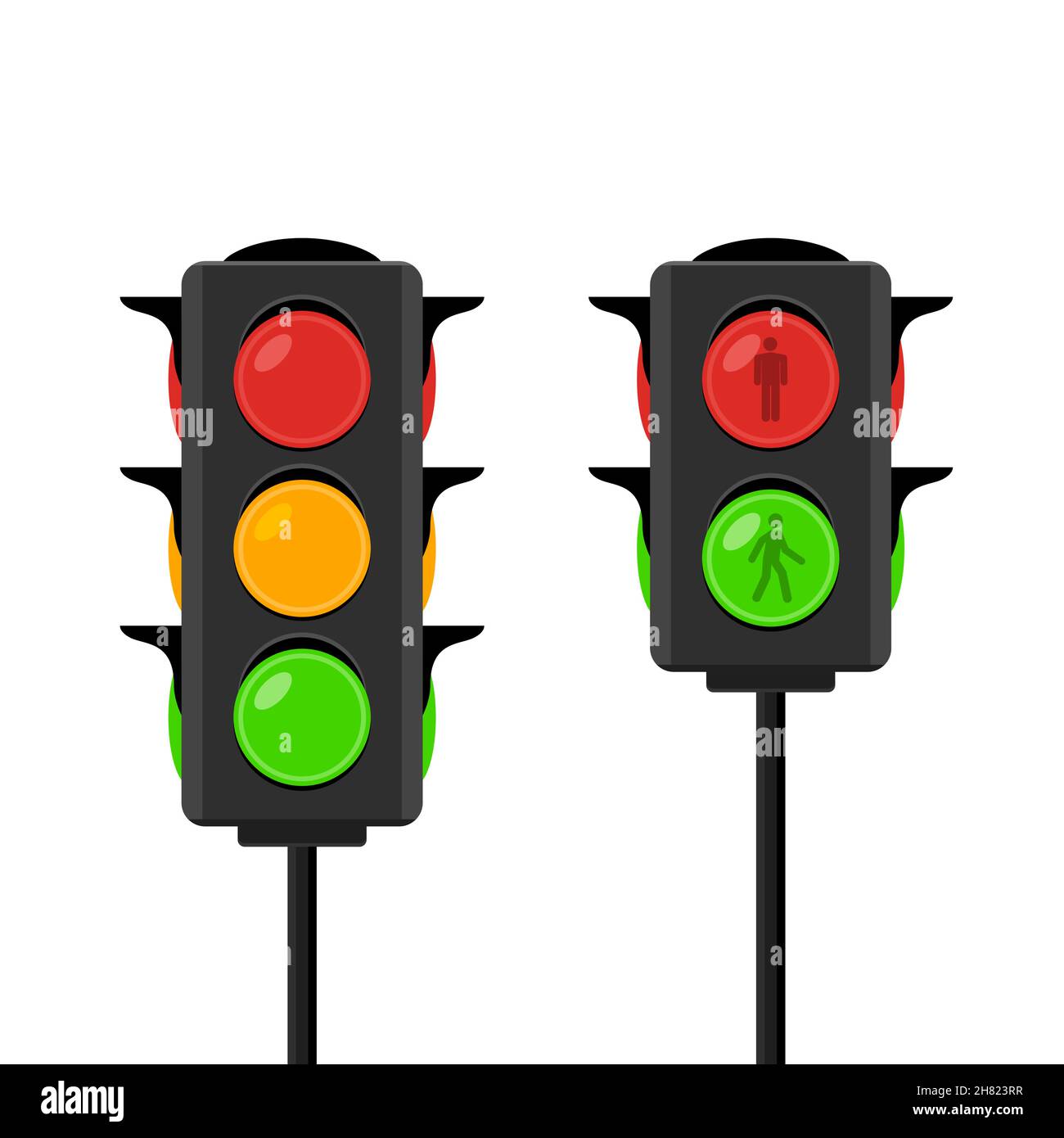 Traffic light vector icon signal. Stoplight isolated illustration sign ...