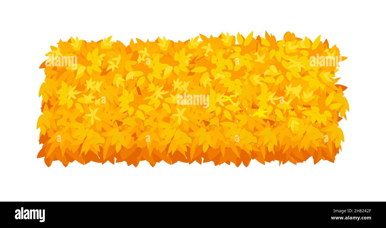 Autumn garden bush, tree cartoon shrub grass bush fall flat icon Stock ...
