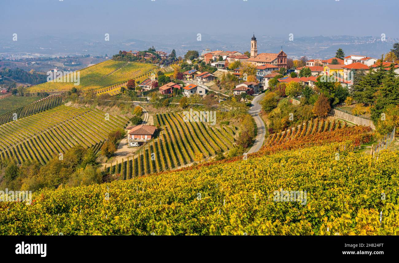 Treiso and its vineyards hi-res stock photography and images - Alamy