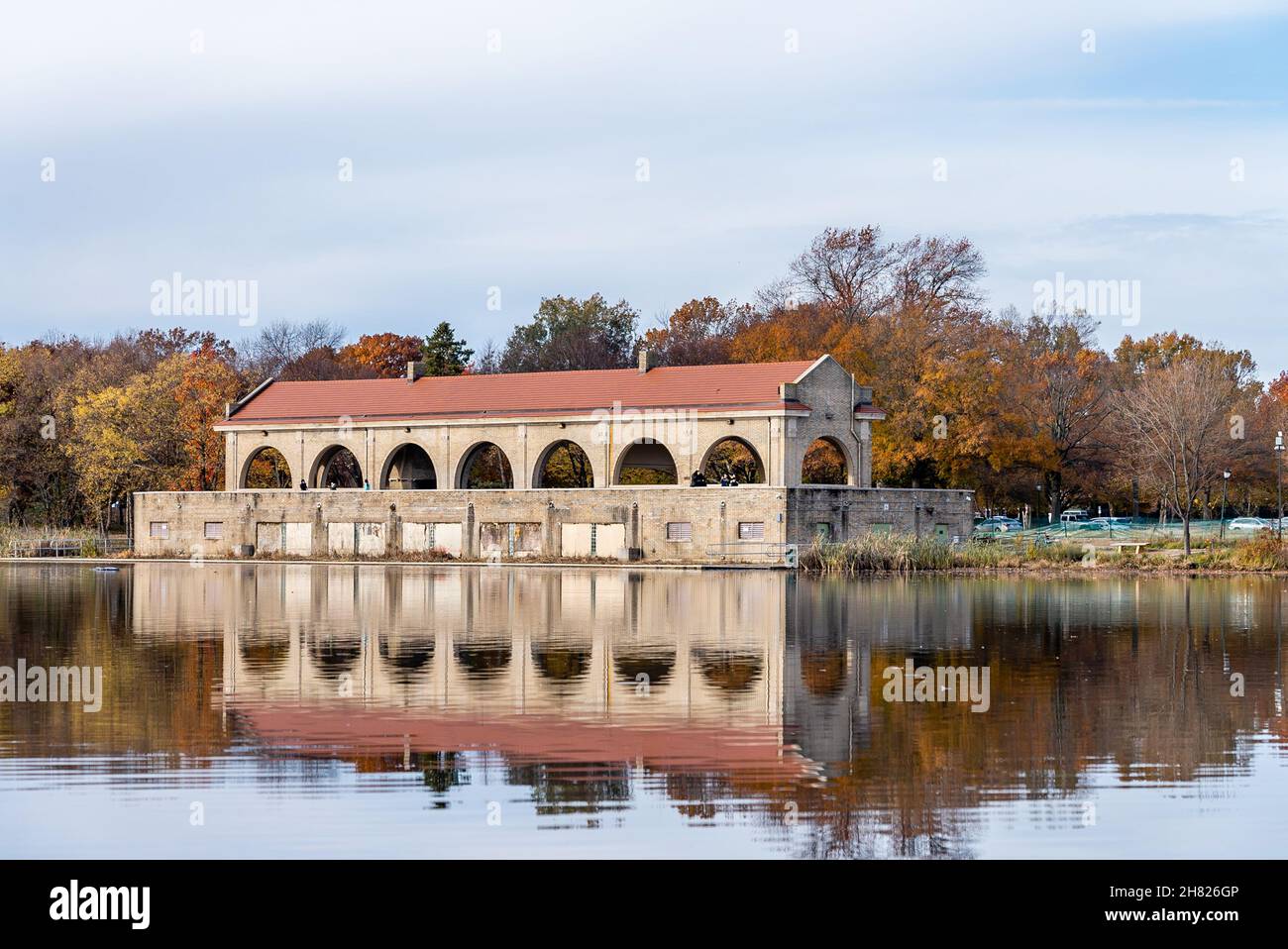 Gazebo at FDR park in Philadelphia at fall Stock Photo - Alamy