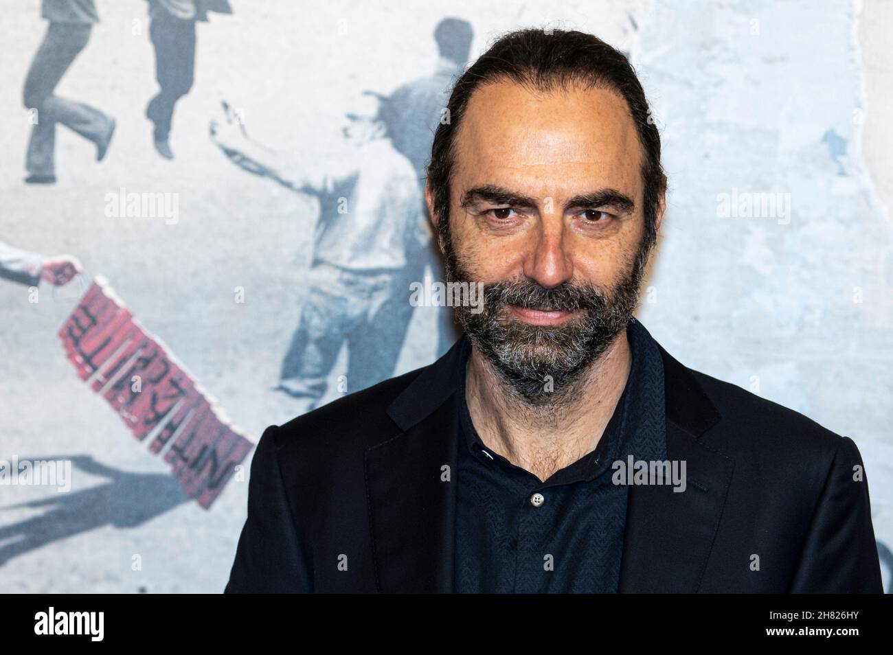 Turin, Italy. 26 November 2021. Neri Marcore poses during the photocall ...