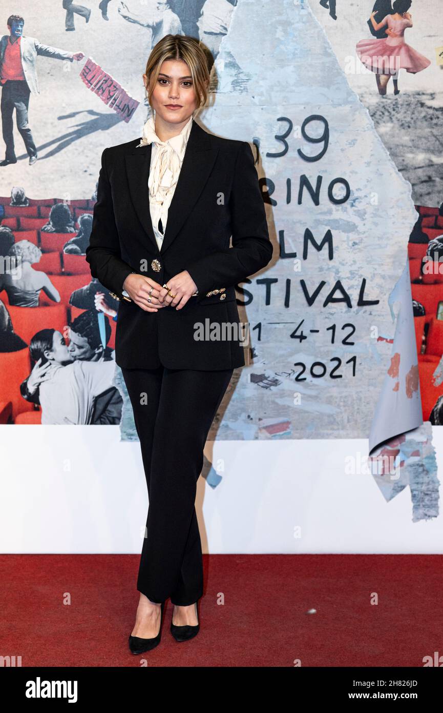 Turin, Italy. 26 November 2021. Jenny De Nucci poses during the ...