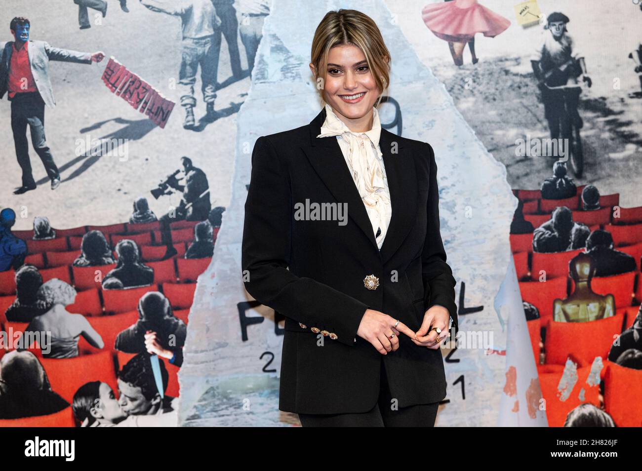 Turin, Italy. 26 November 2021. Jenny De Nucci poses during the ...