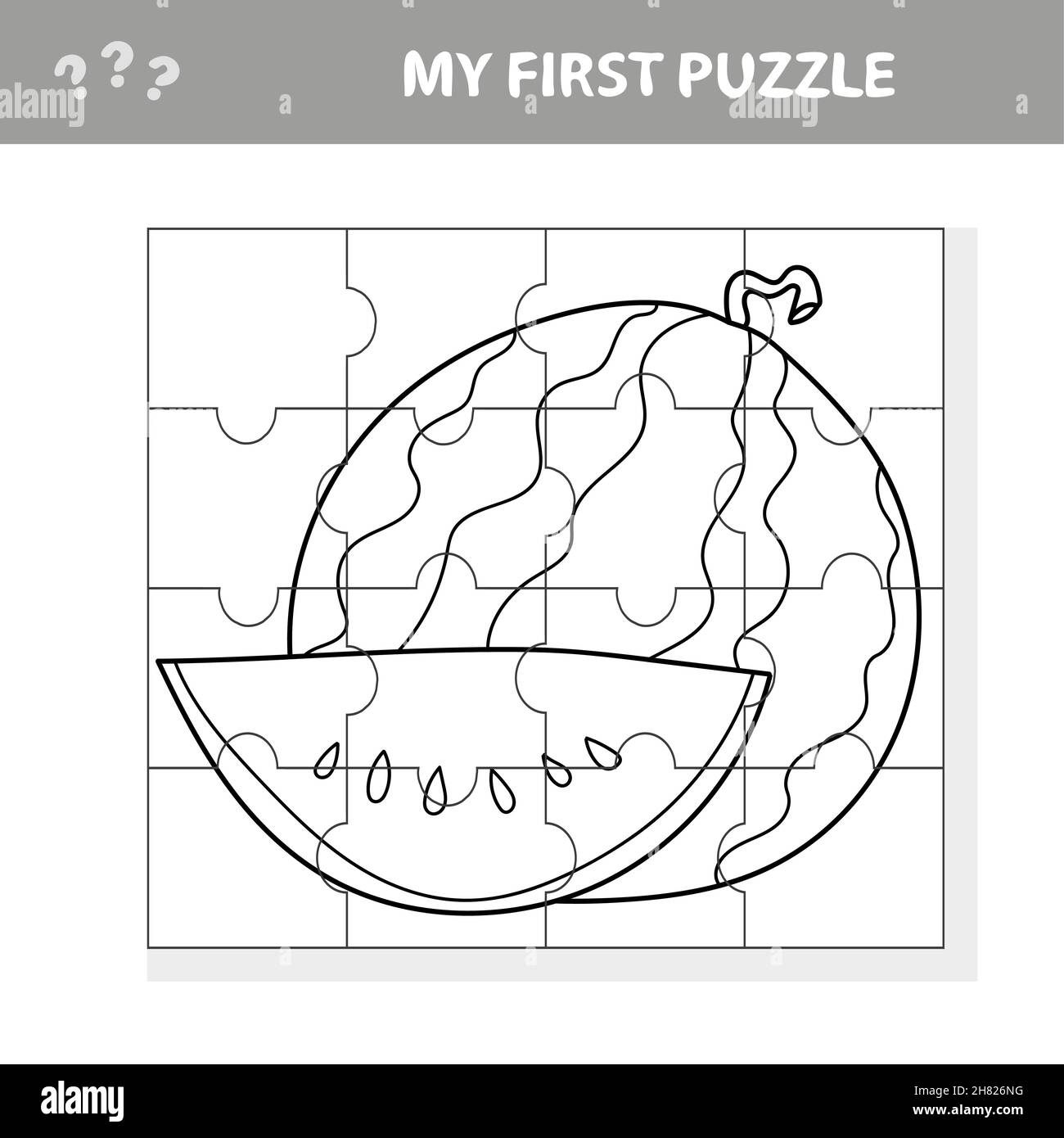 My first puzzle - Easy educational paper game for kids. Simple kid ...