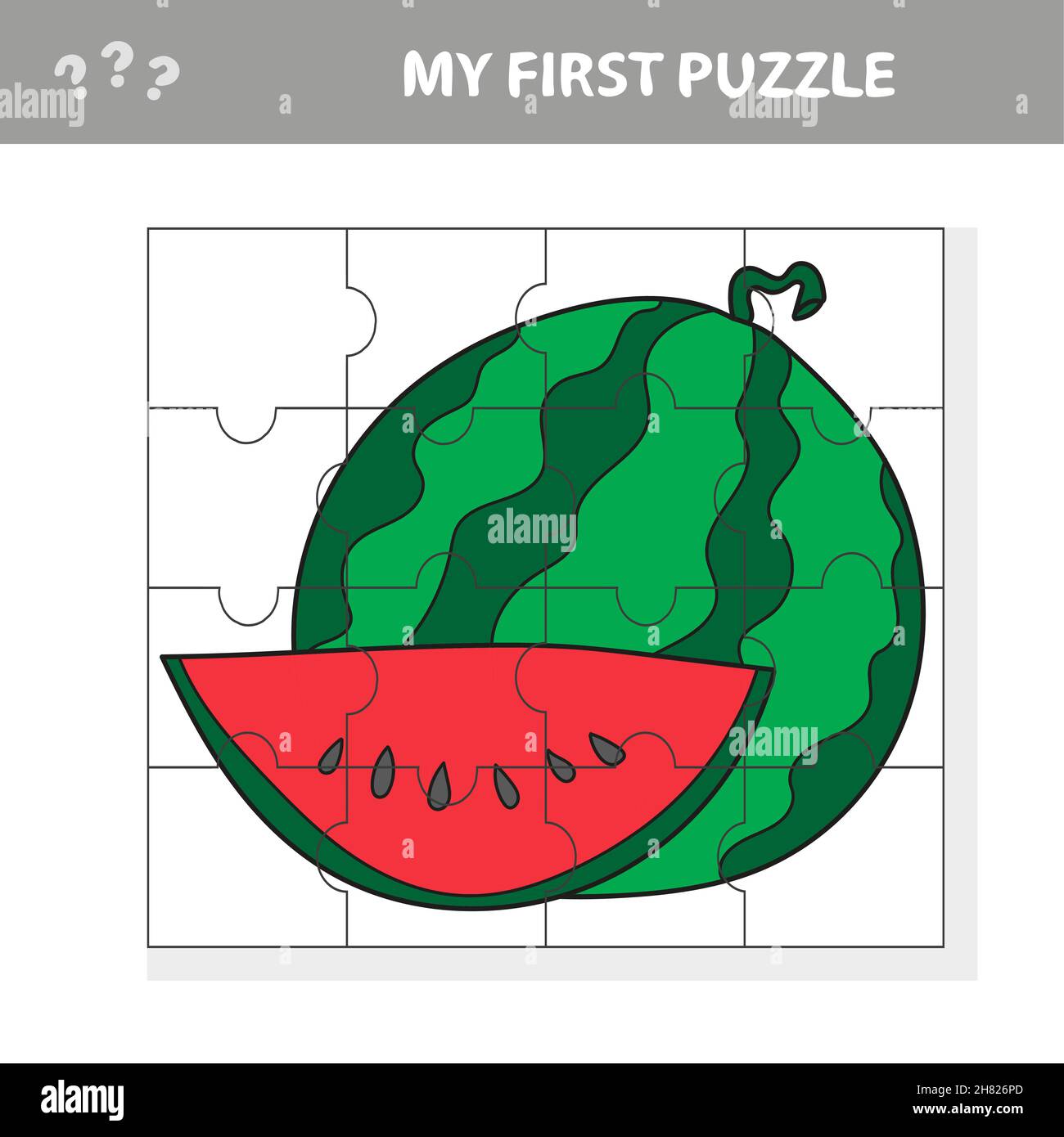 My first puzzle - Easy educational paper game for kids. Simple kid ...