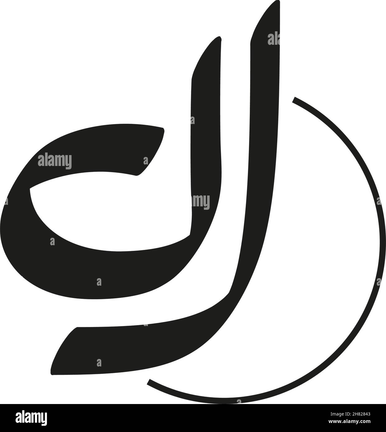 DJ initials signature logo. Handwriting logo vector templates. Hand ...