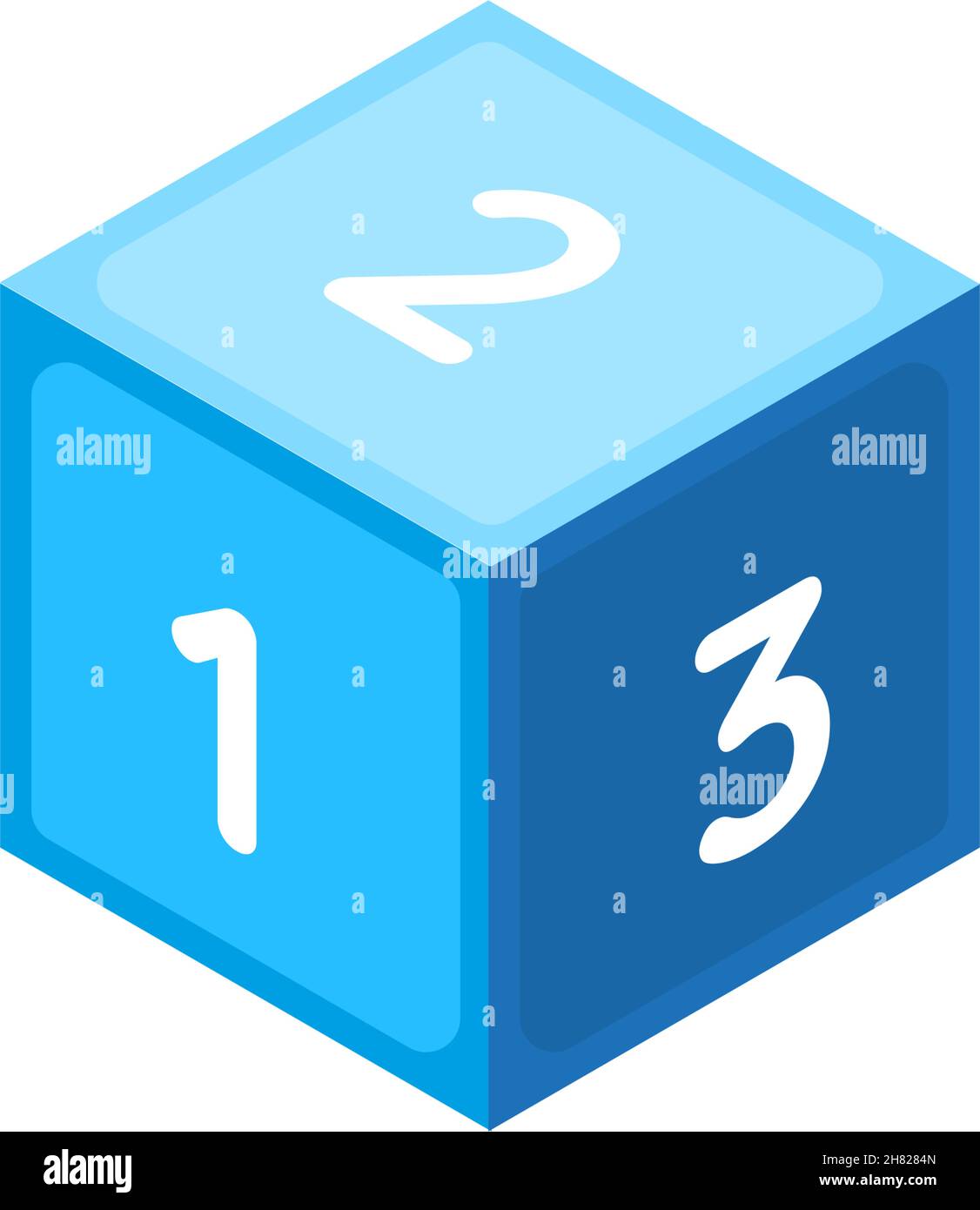 Cube Logo Template vector icon illustration design with 123 number ...