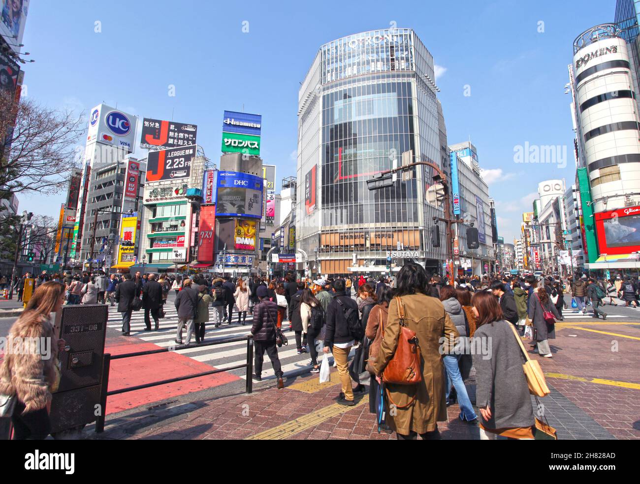 Shibuya crossing also known as Shibuya intersection and Shibuya ...