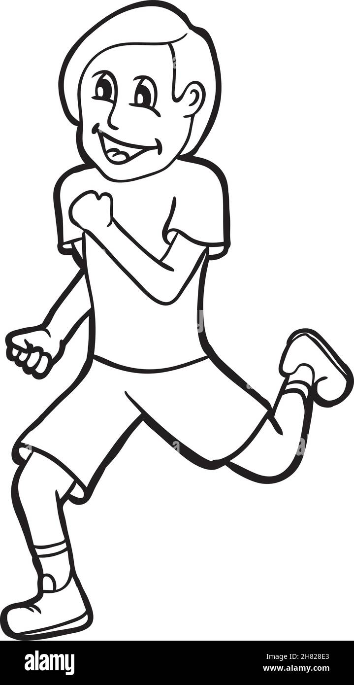 Runner with smile, vector illustration Stock Vector Image & Art - Alamy