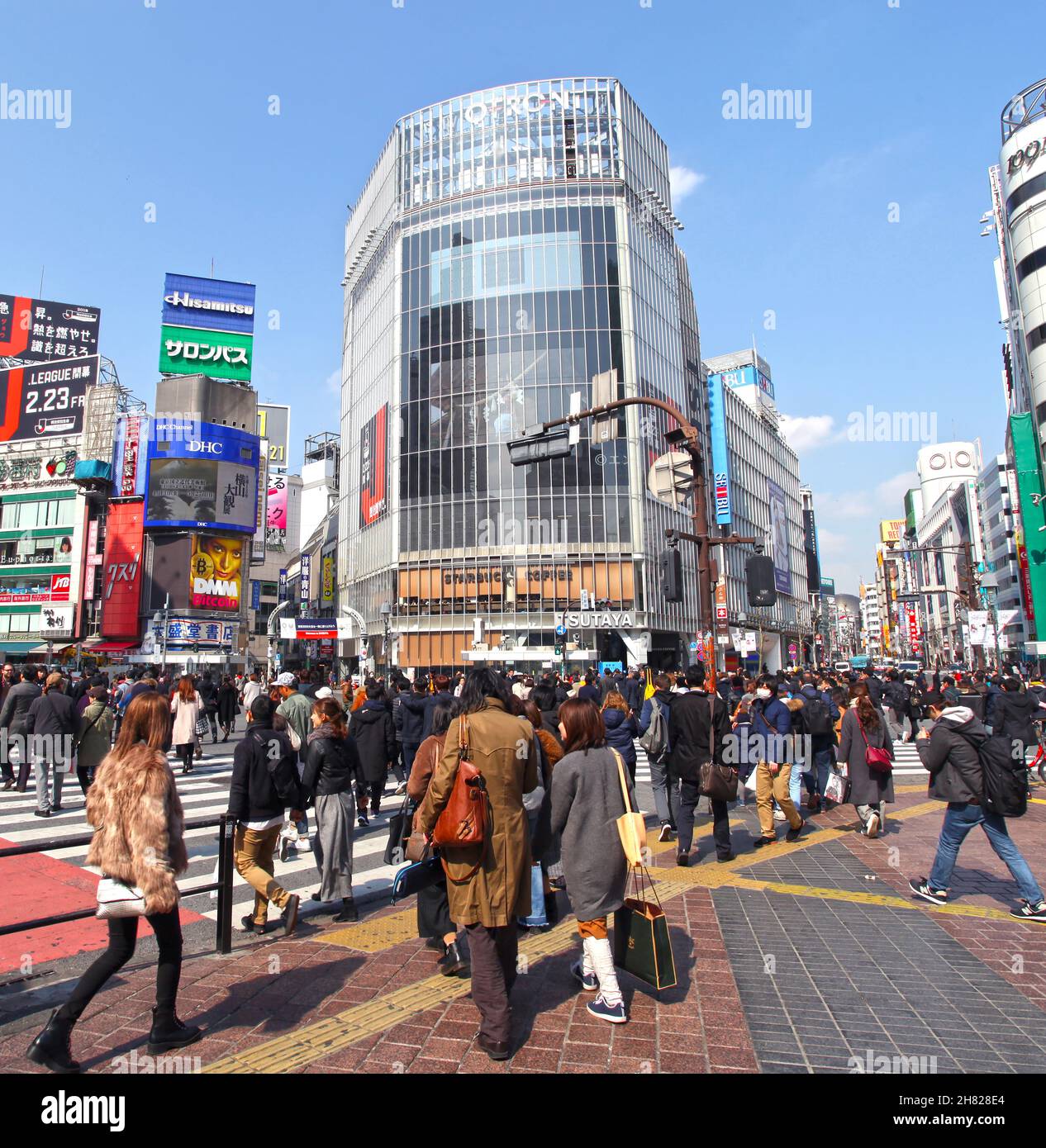 Shibuya crossing also known as Shibuya intersection and Shibuya ...