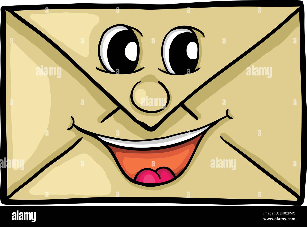 Letter with smile, vector illustration, colored Stock Vector Image ...