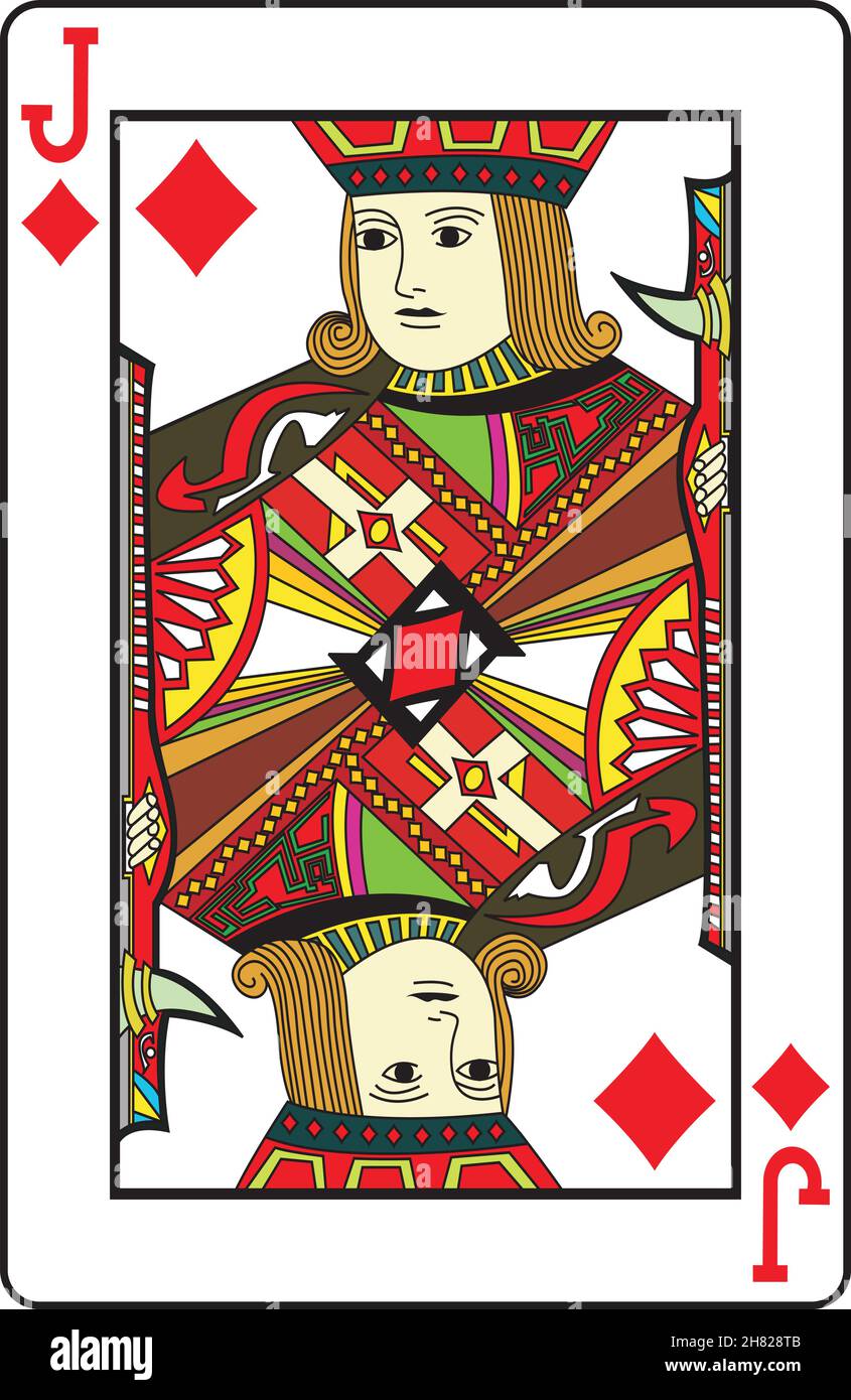 Jack diamonds vintage playing card hi-res stock photography and images ...