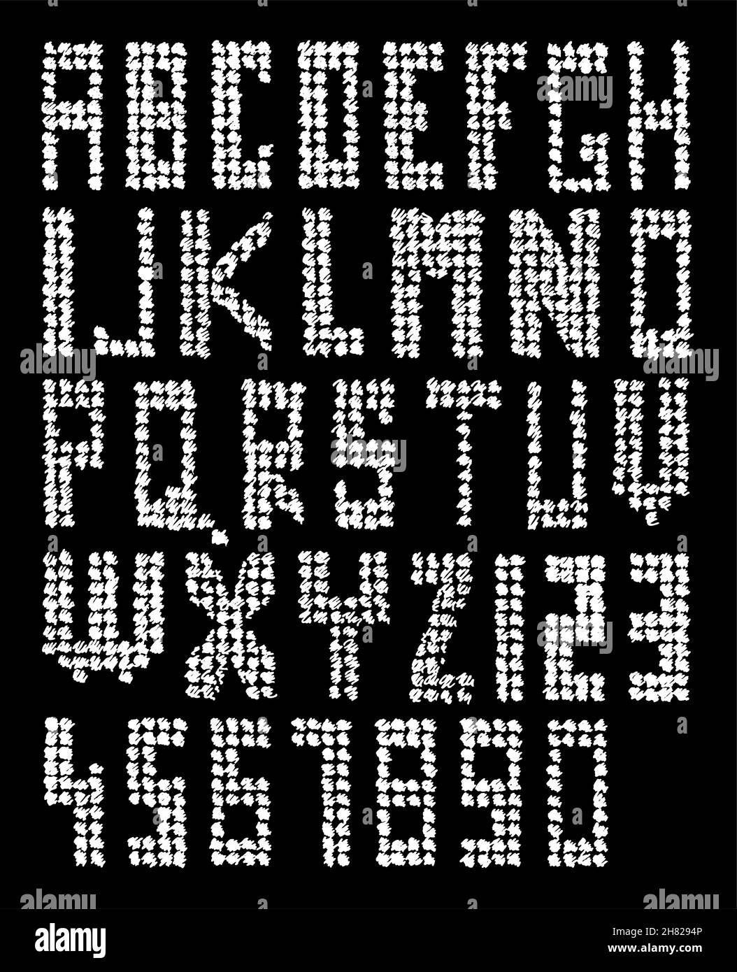 Hand drawn and sketched vector abc, font, alphabet Stock Vector Image ...