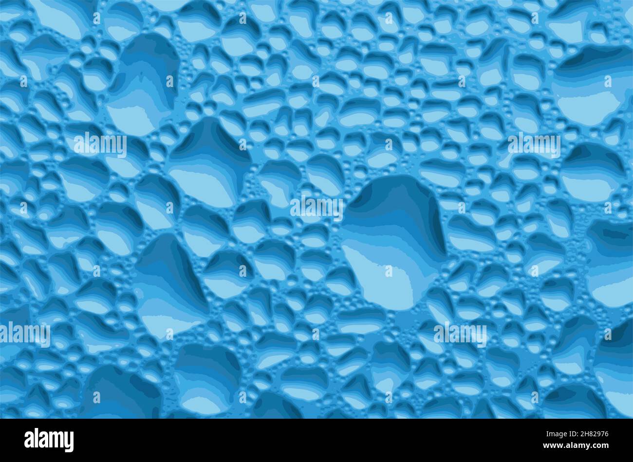 Water drops in blue color, background texture, vector illustration ...
