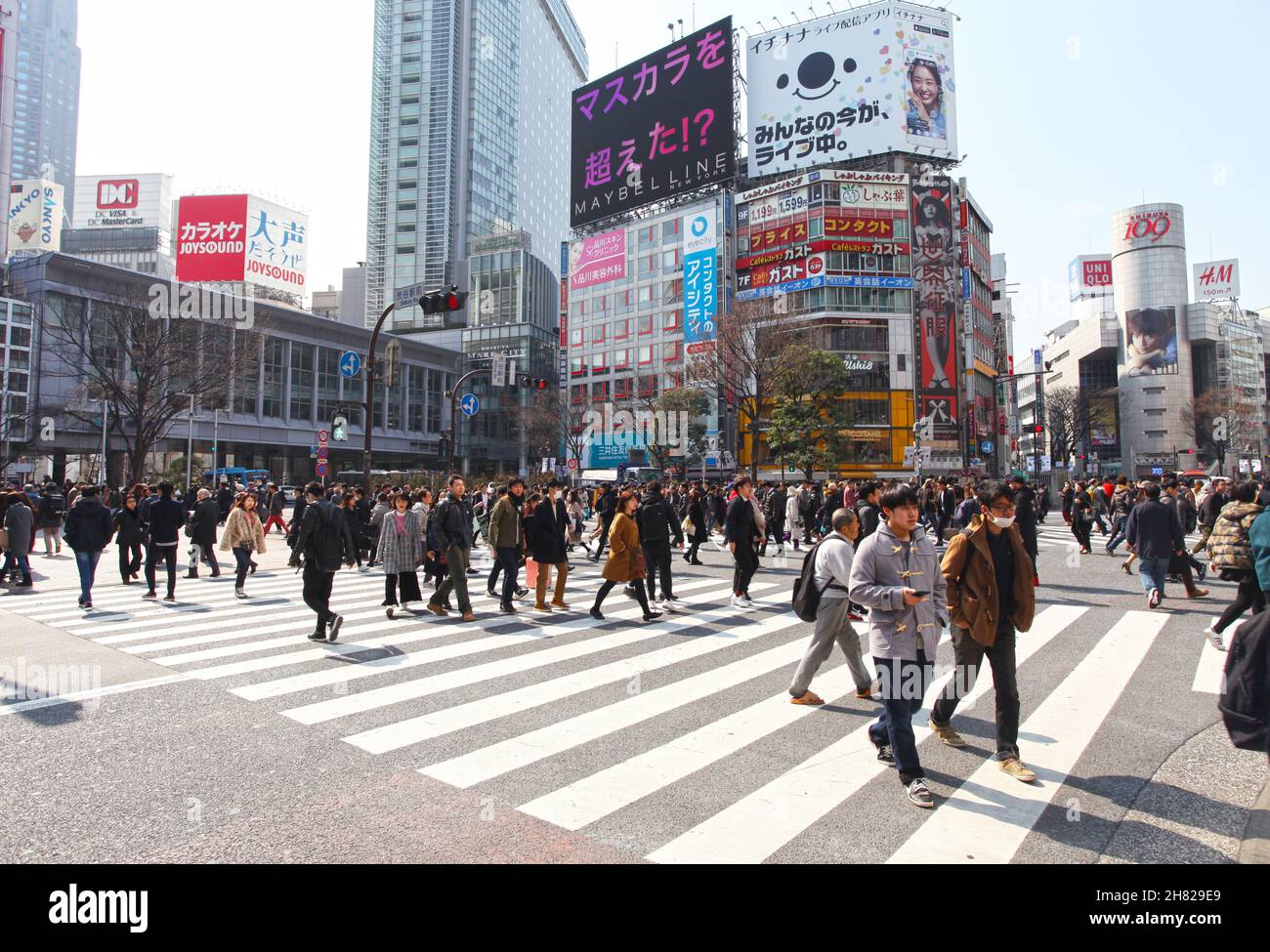 Shibuya crossing also known as Shibuya intersection and Shibuya ...