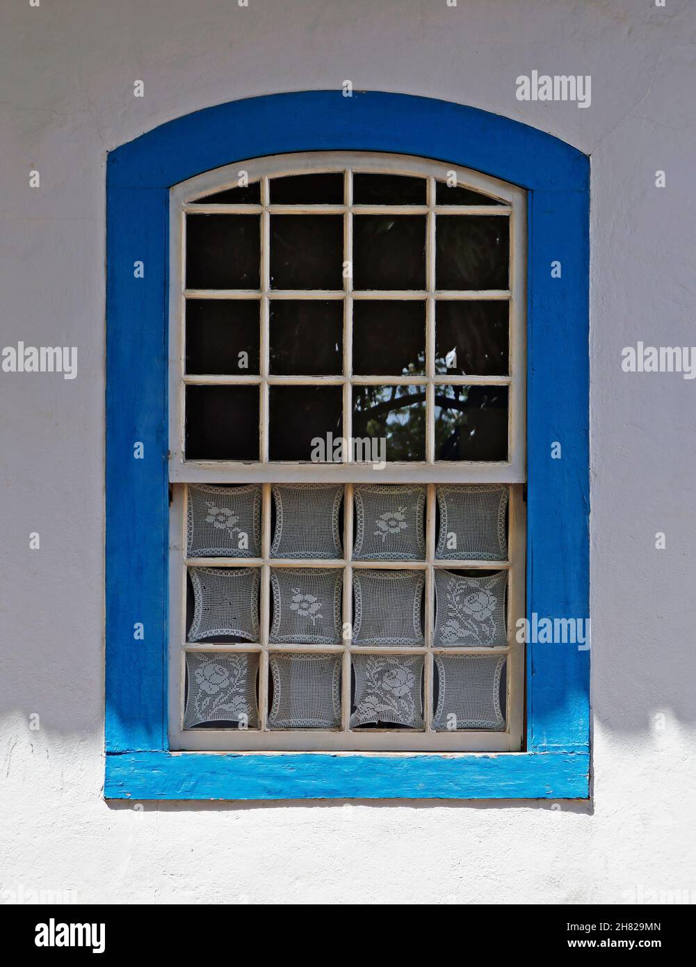 Colonial window in historical city of Tiradentes, Minas Gerais, Brazil ...
