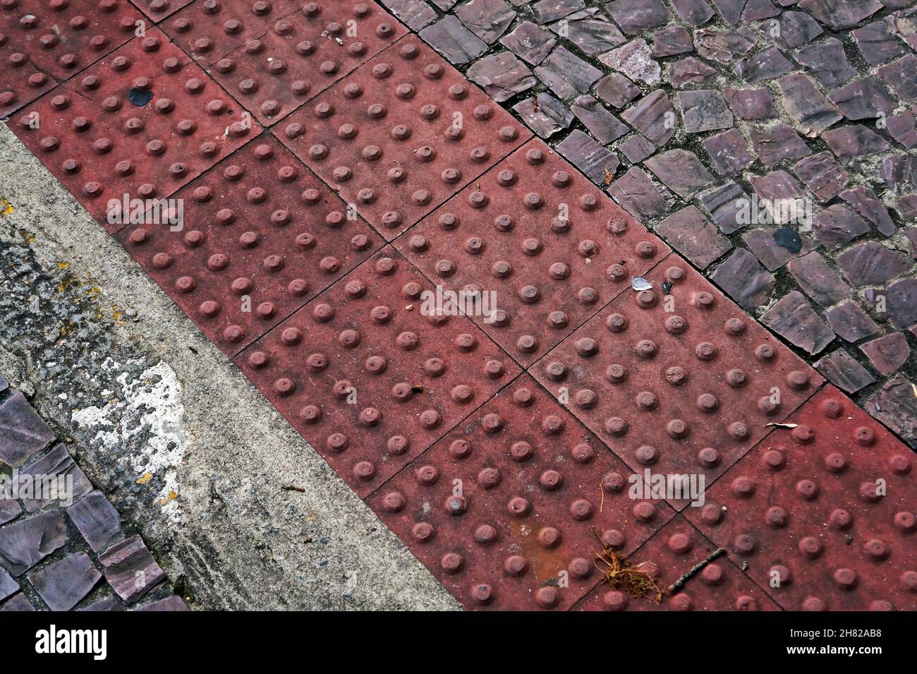 Crosswalk warning bumps hi-res stock photography and images - Alamy
