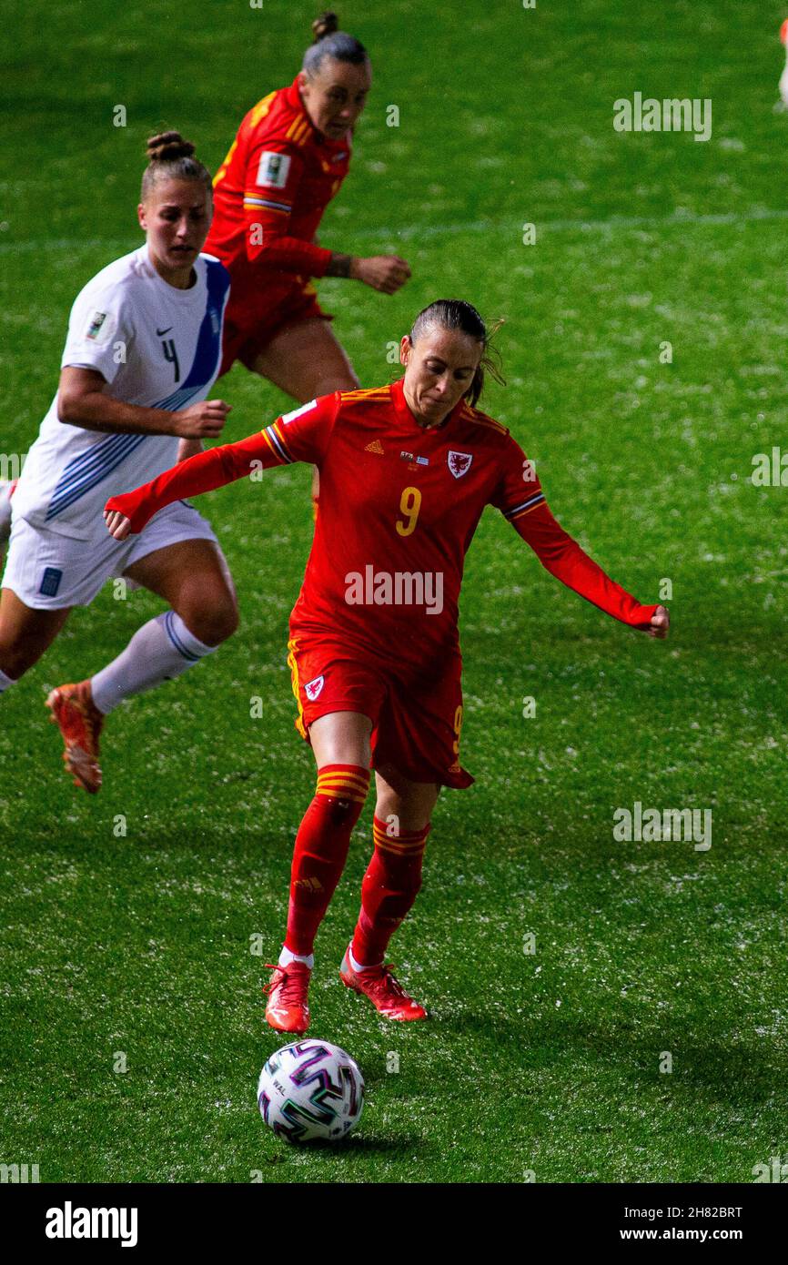 Llanelli, UK. 26th Nov, 2021. Kayleigh Green of Wales in action. Wales ...