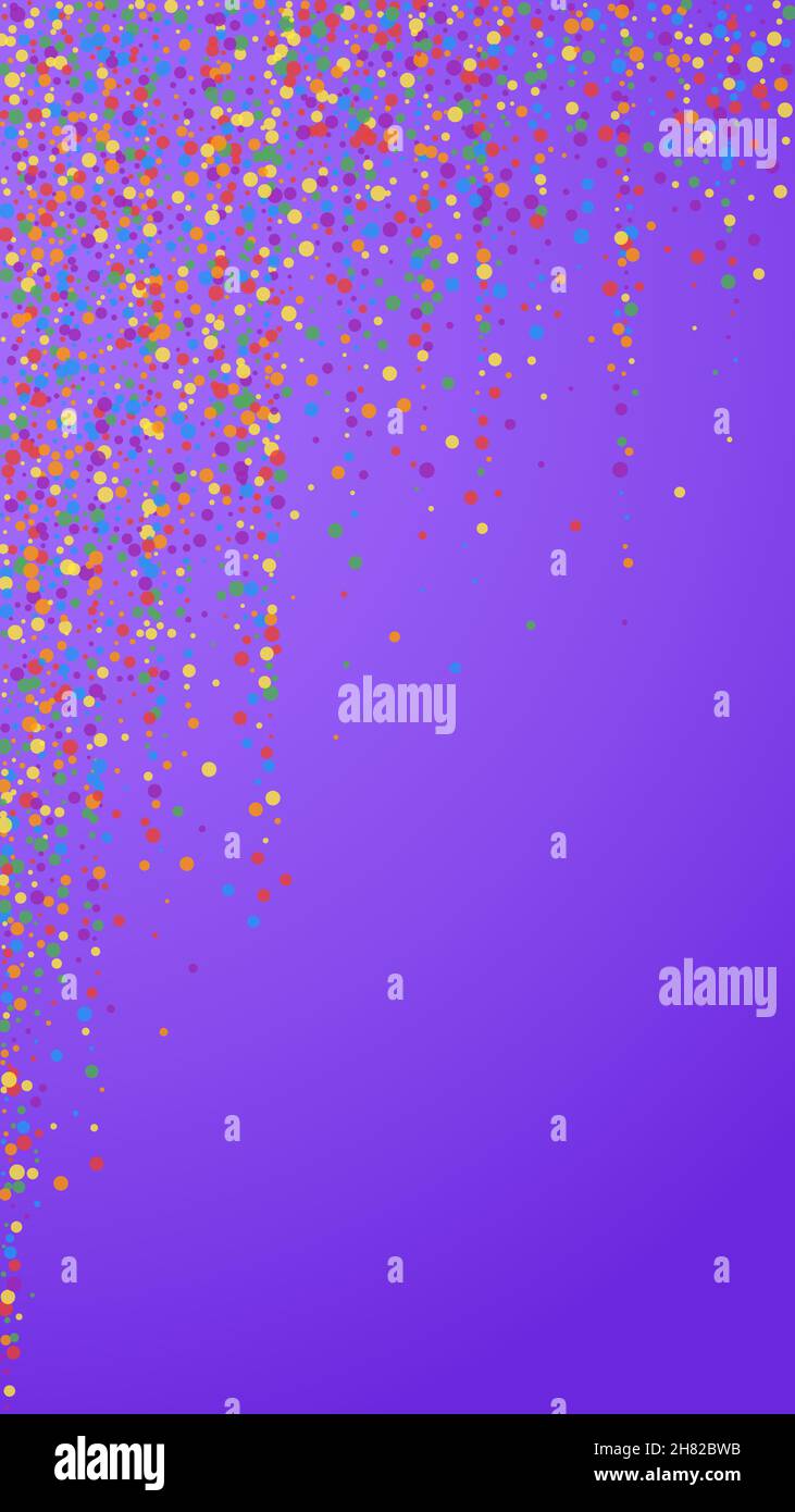Festive lovely confetti. Celebration stars. Joyous confetti on violet ...