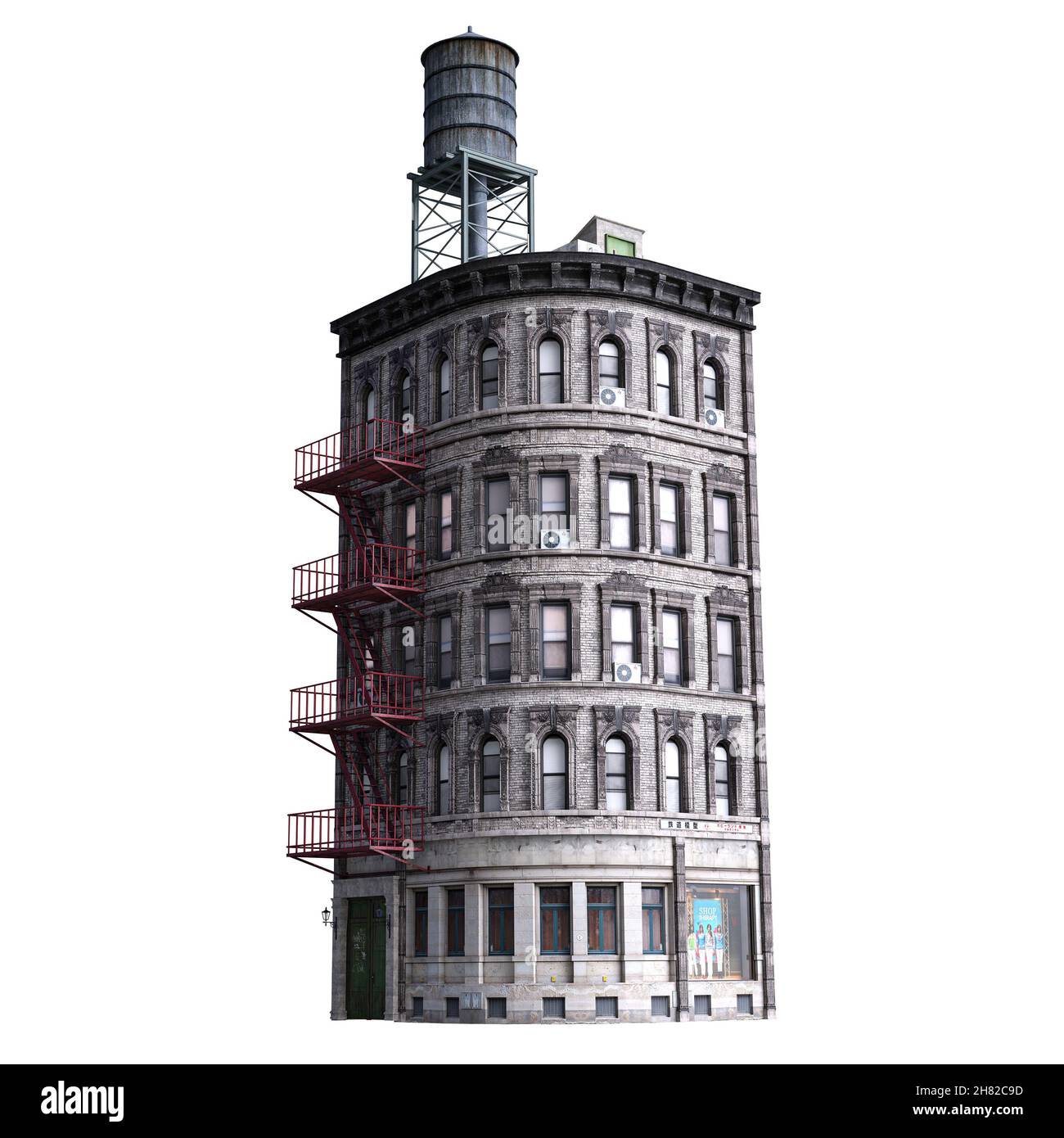 City Building Exterior Architecture, 3d rendering, 3D illustration ...