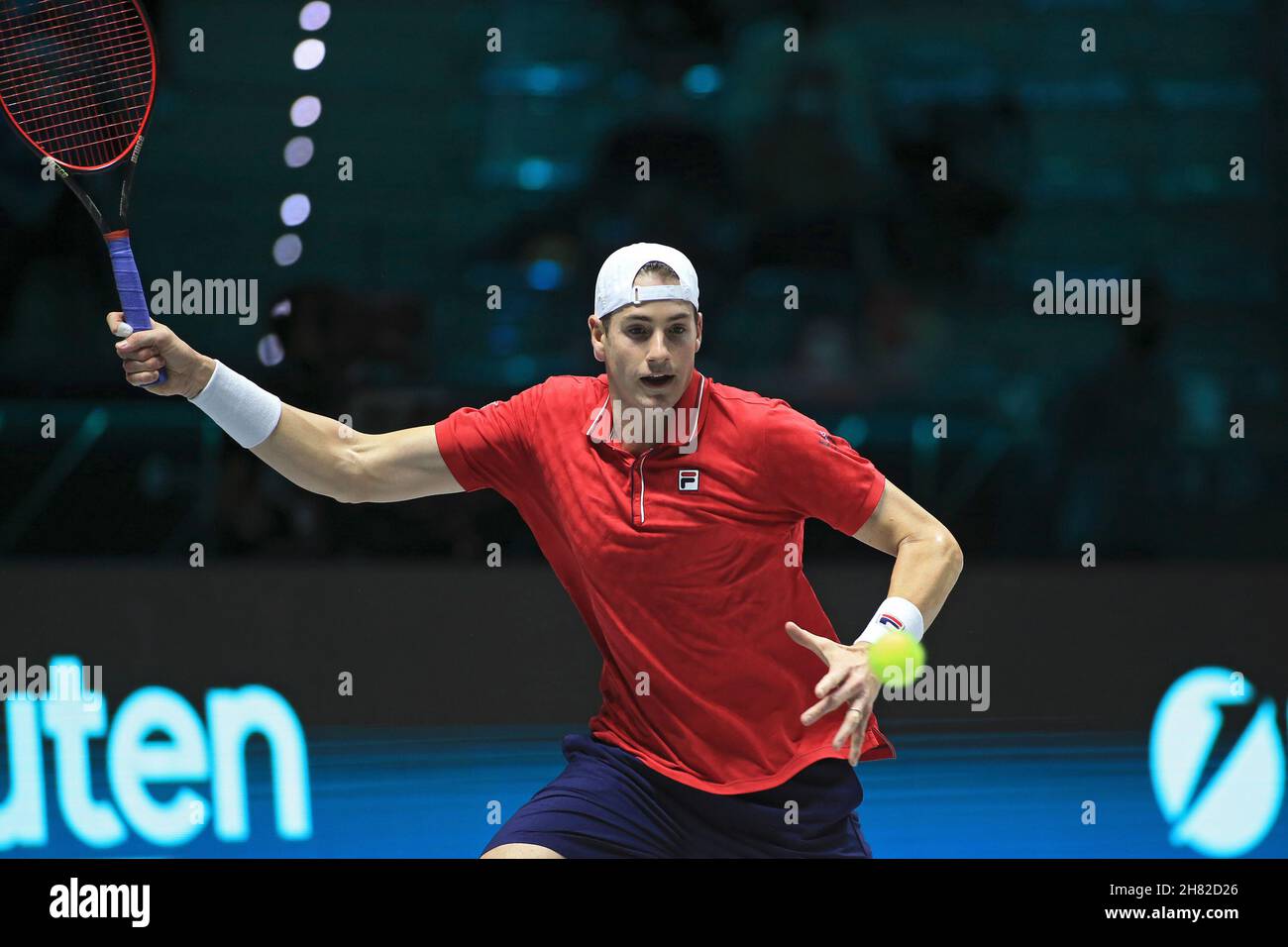 Pala Alpitour, Turin, Italy, November 26, 2021, John Isner (USA) during ...