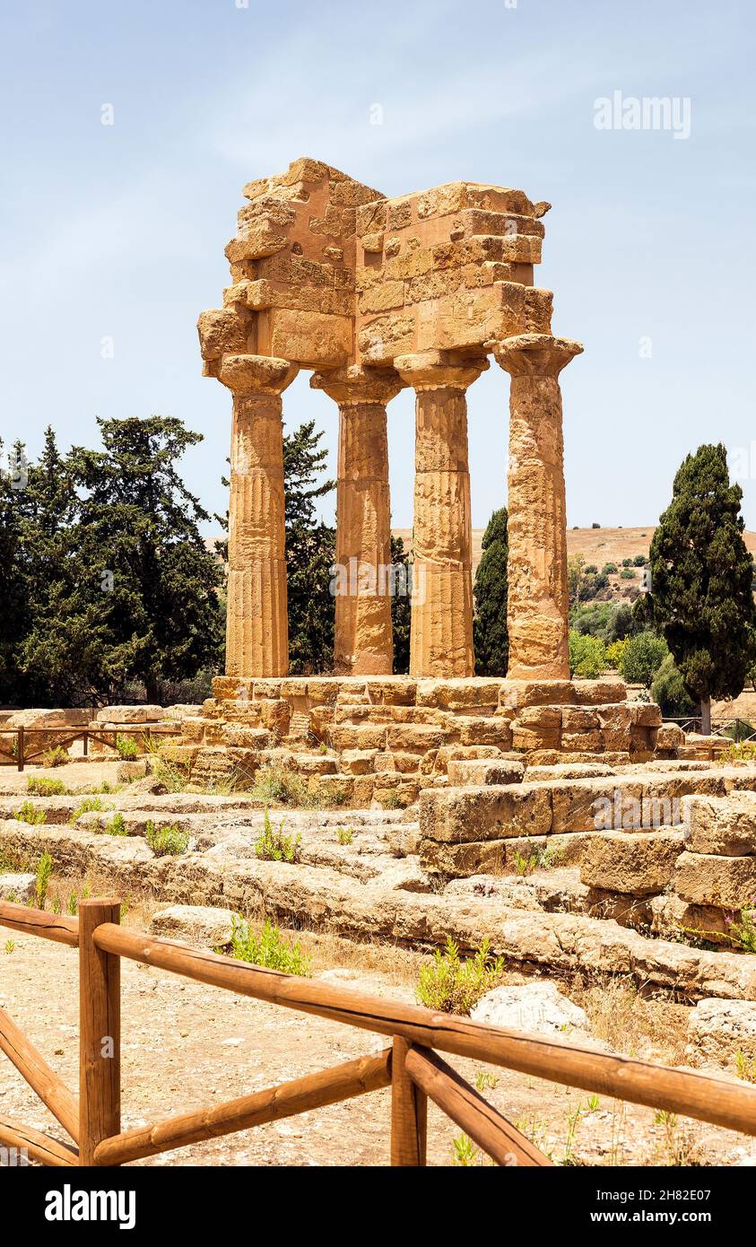 Panoramic Sights of The Temple of Dioscuri (Tempio dei Dioscuri) In ...