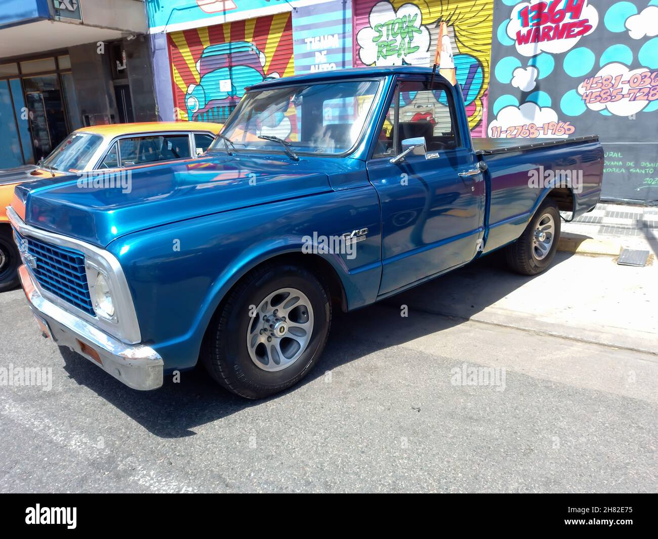 Old Blue Chevy Trucks