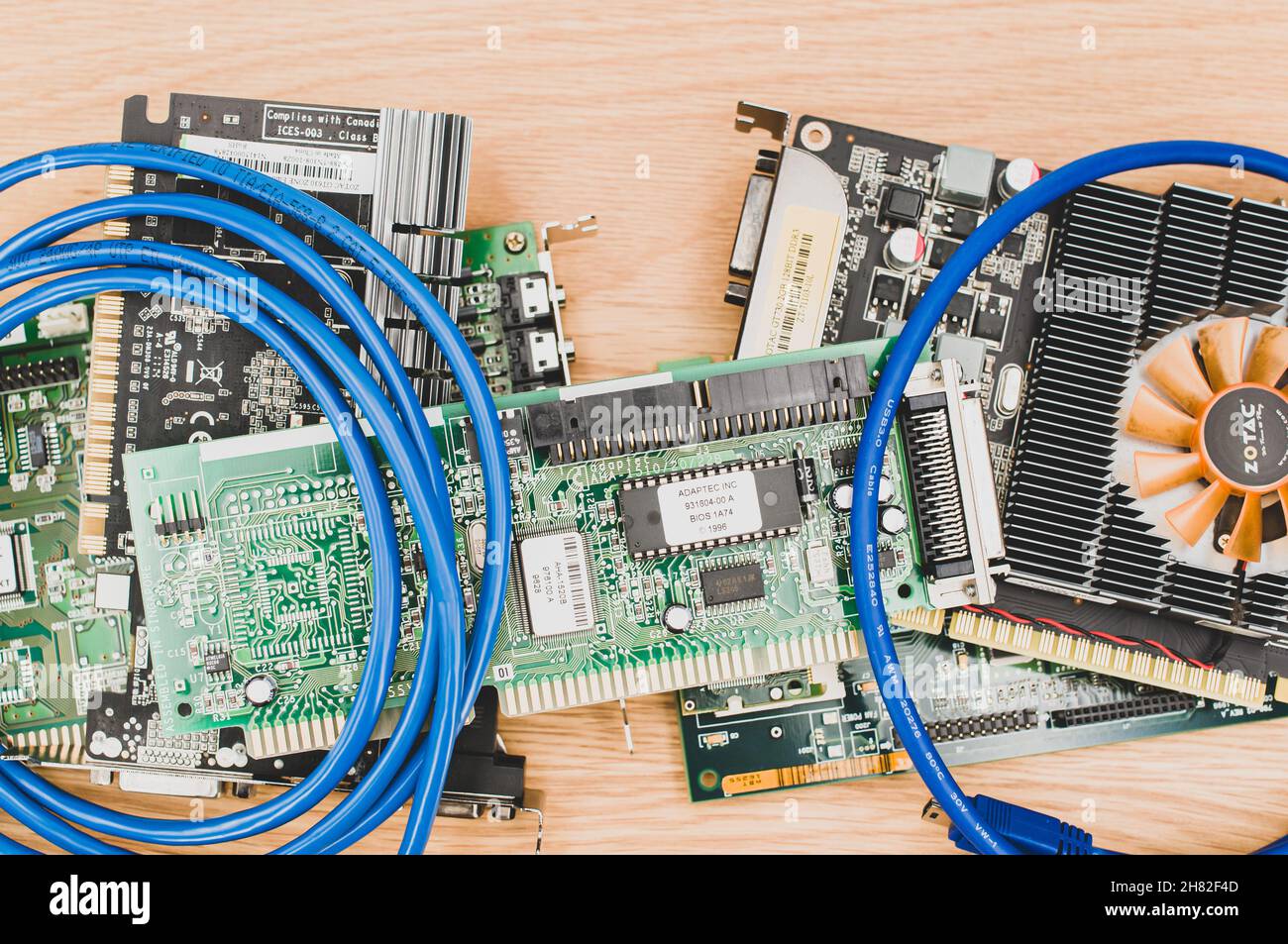 INVERIGO, ITALY - Nov 26, 2021: electronic devices circuit boards and ...