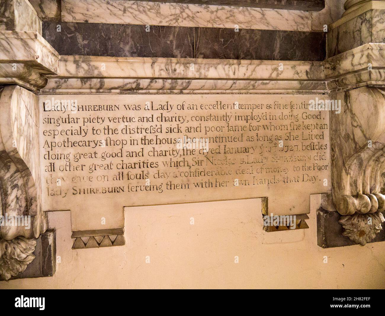 All Hallows Church and churchyard in the village of Great Mitton ...