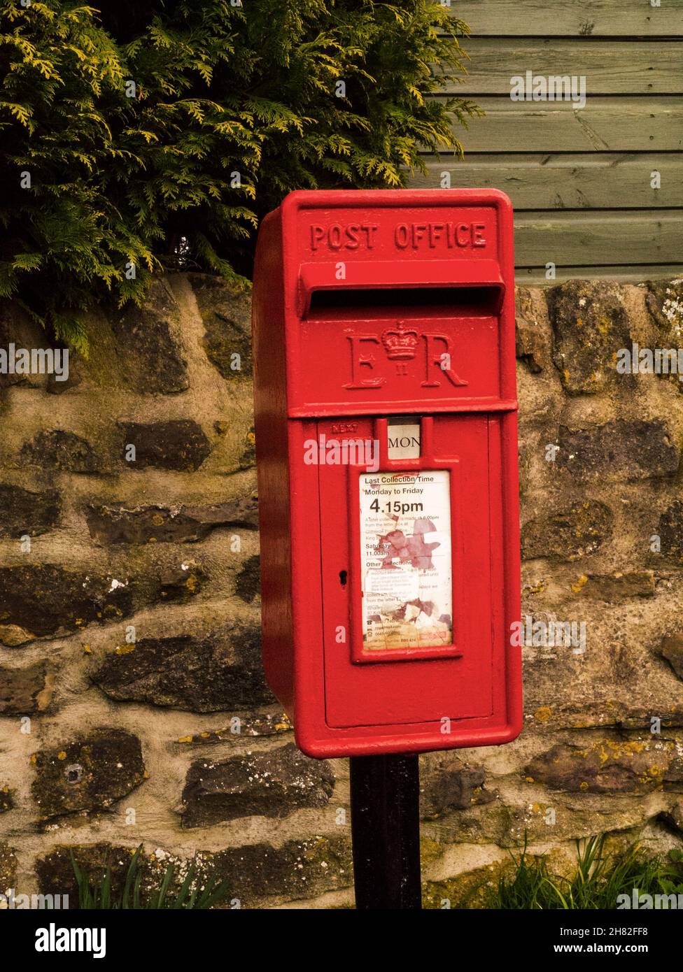 Post Box in Mitton Village Lancashire Stock Photo - Alamy