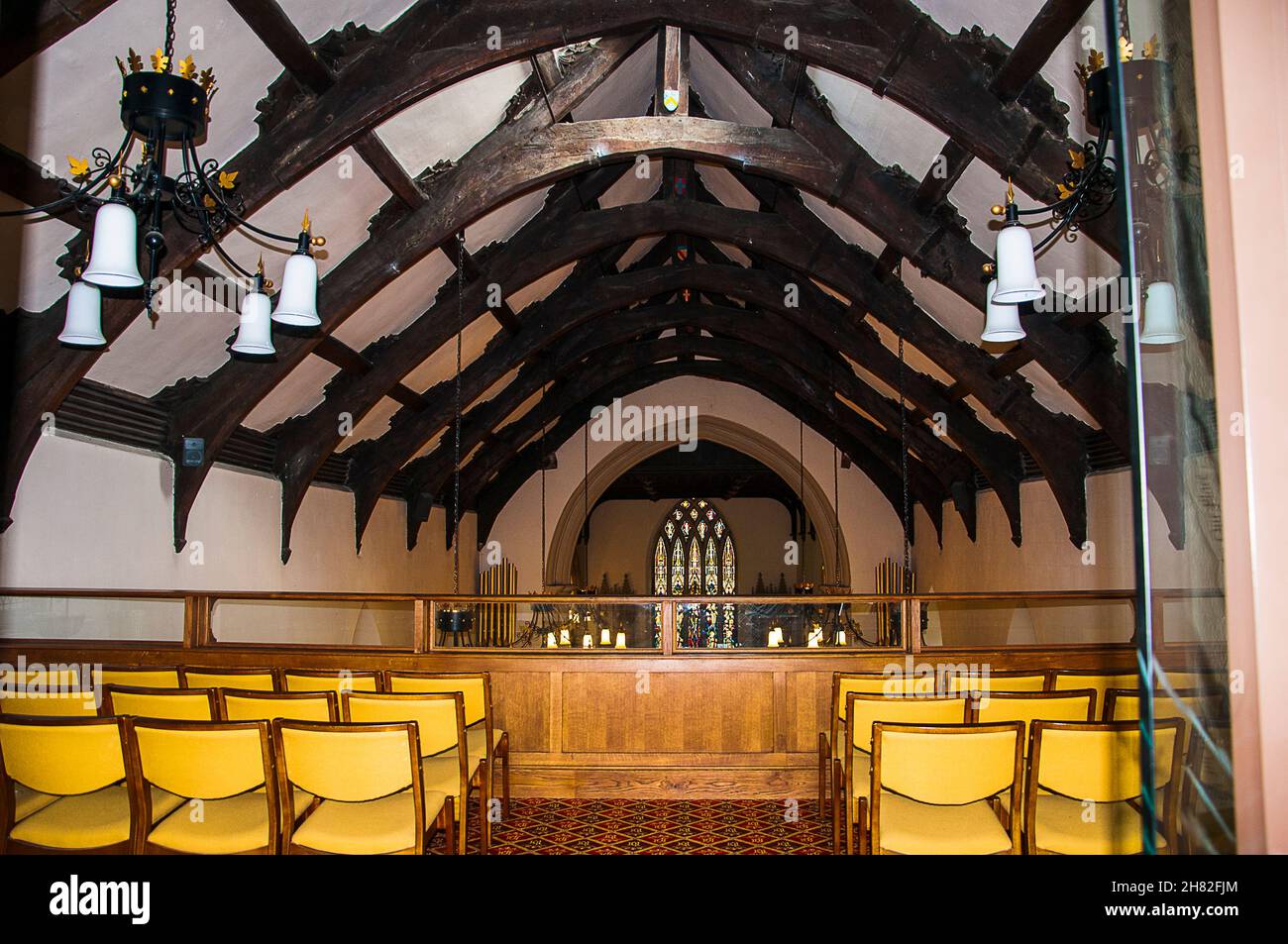 All Hallows Church and churchyard in the village of Great Mitton ...