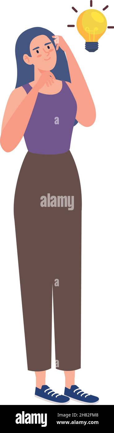 woman with bright idea Stock Vector Image & Art - Alamy