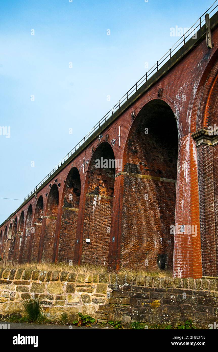 Whalley Viaduct is a 48-span railway bridge crossing the River Calder ...