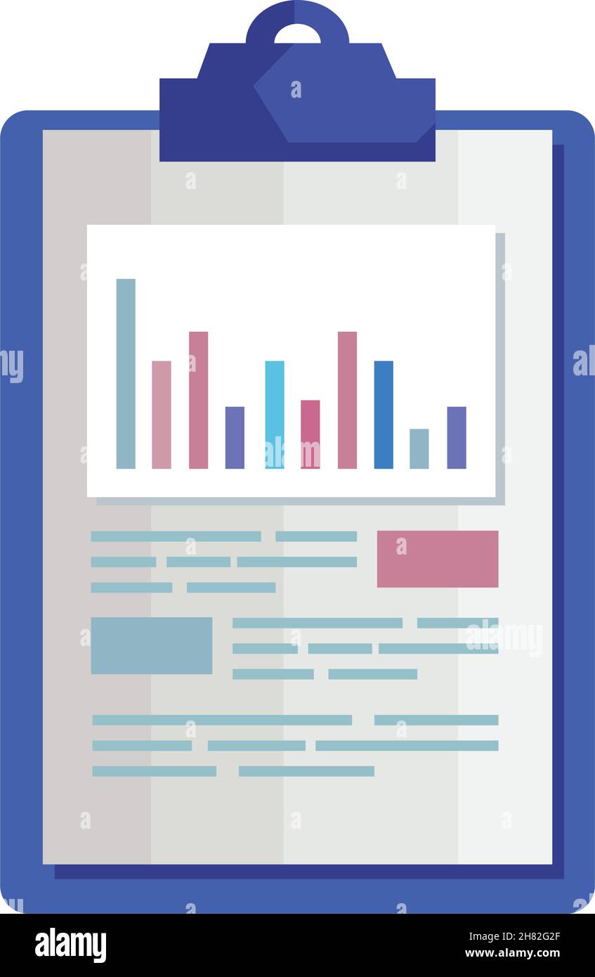 document with bar chart Stock Vector Image & Art - Alamy