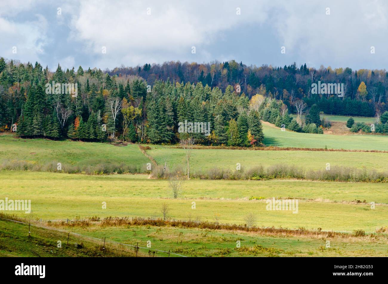 Rurar landscape in fall time, Quebec, Canada Stock Photo - Alamy