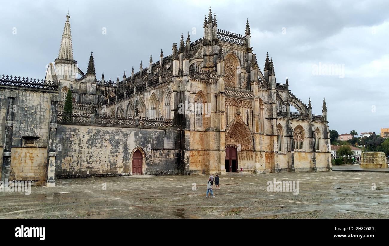The Monastery of Batalha, monument of Gothic style, erected in ...