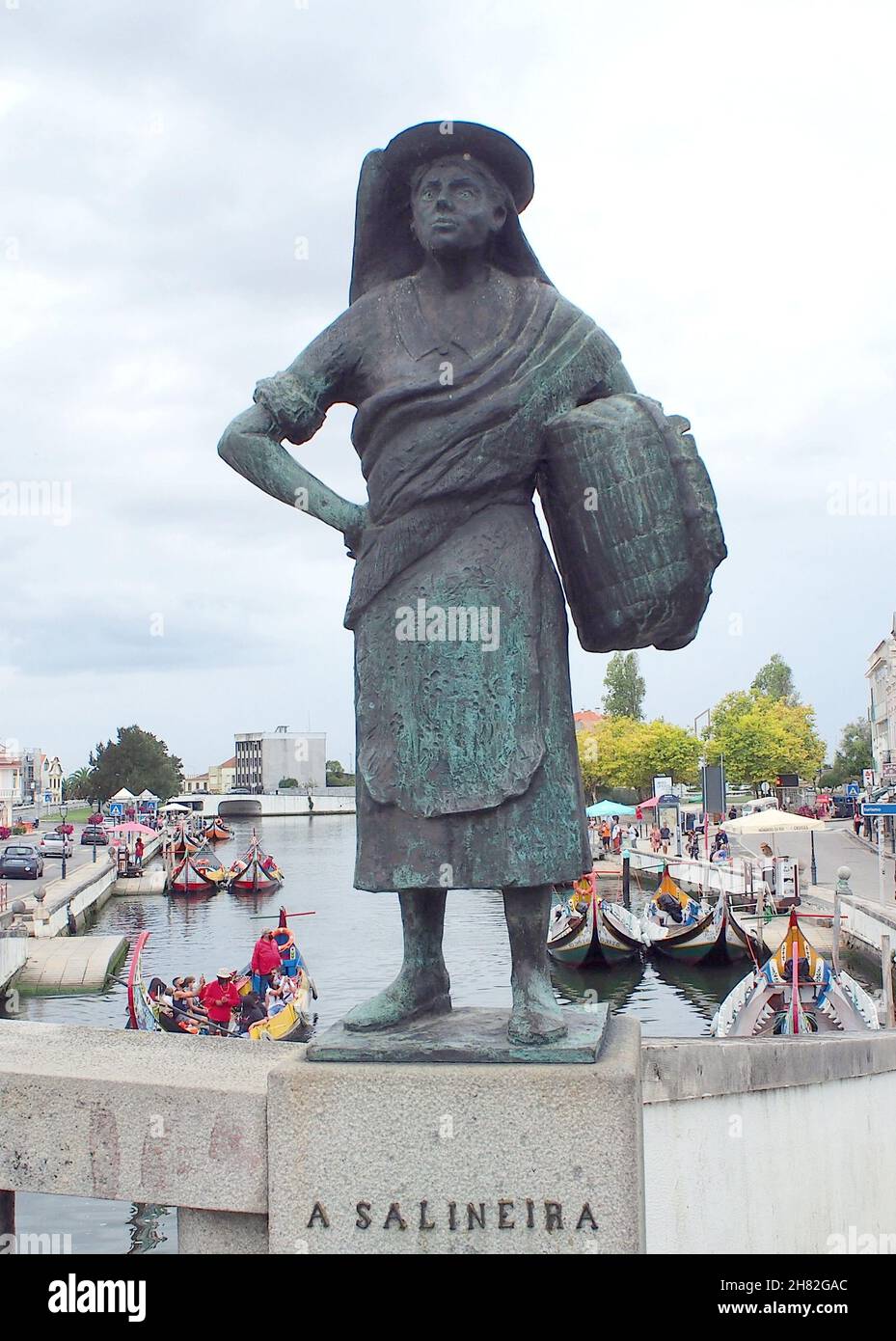 Salt trader, one of the four statues symbolizing traditional local ...