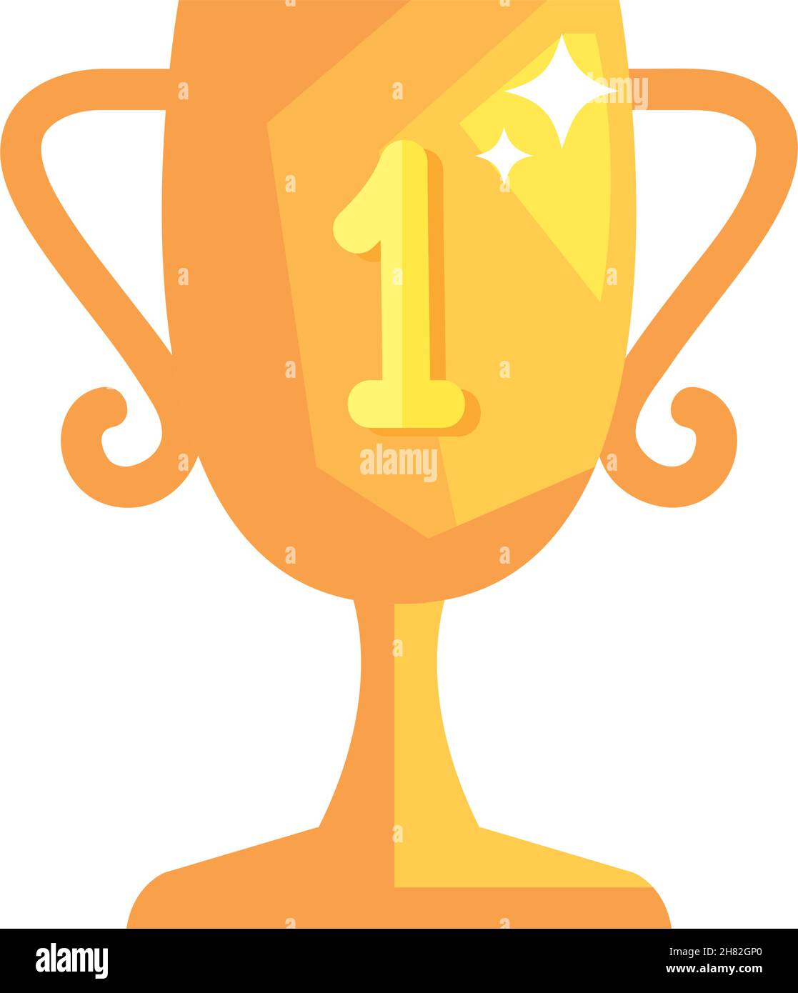 trophy with number one Stock Vector Image & Art - Alamy