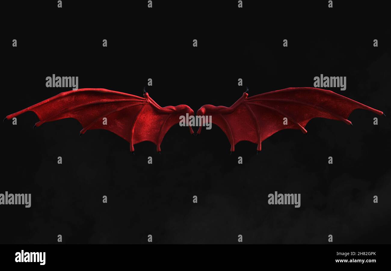 Demon dragon vampire bat wings hi-res stock photography and images - Alamy