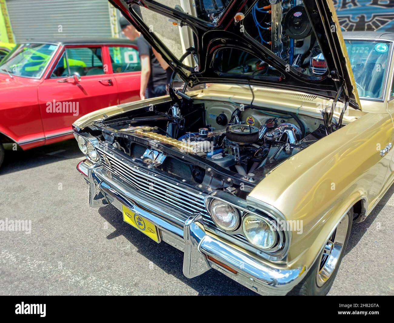 BUENOS AIRES, ARGENTINA - Nov 08, 2021: shot of a brown Chevrolet Chevy ...