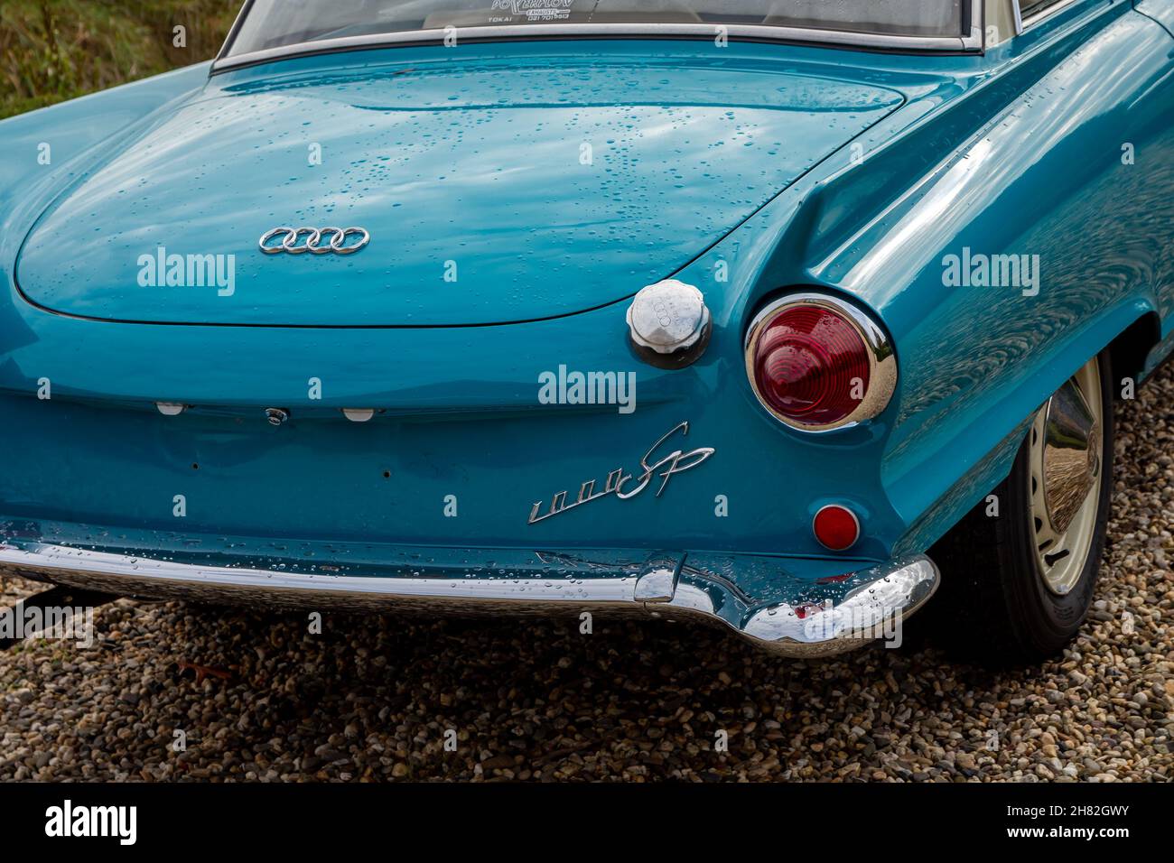 Rear detail of german luxury retro car Auto Union 1000 SP coupe ...