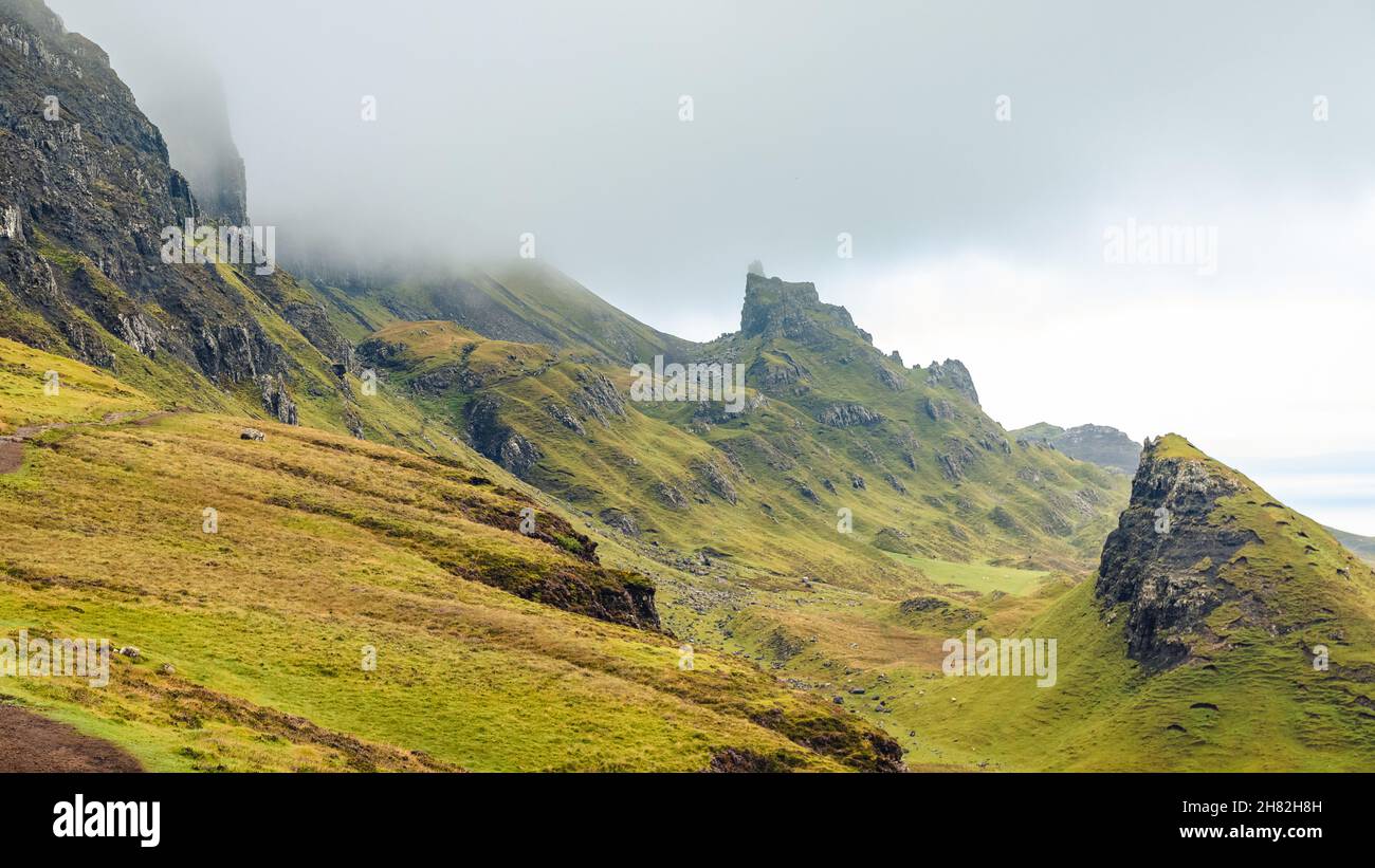 Beautiful view of an Old Man of Storr Portree, in the UK Stock Photo ...