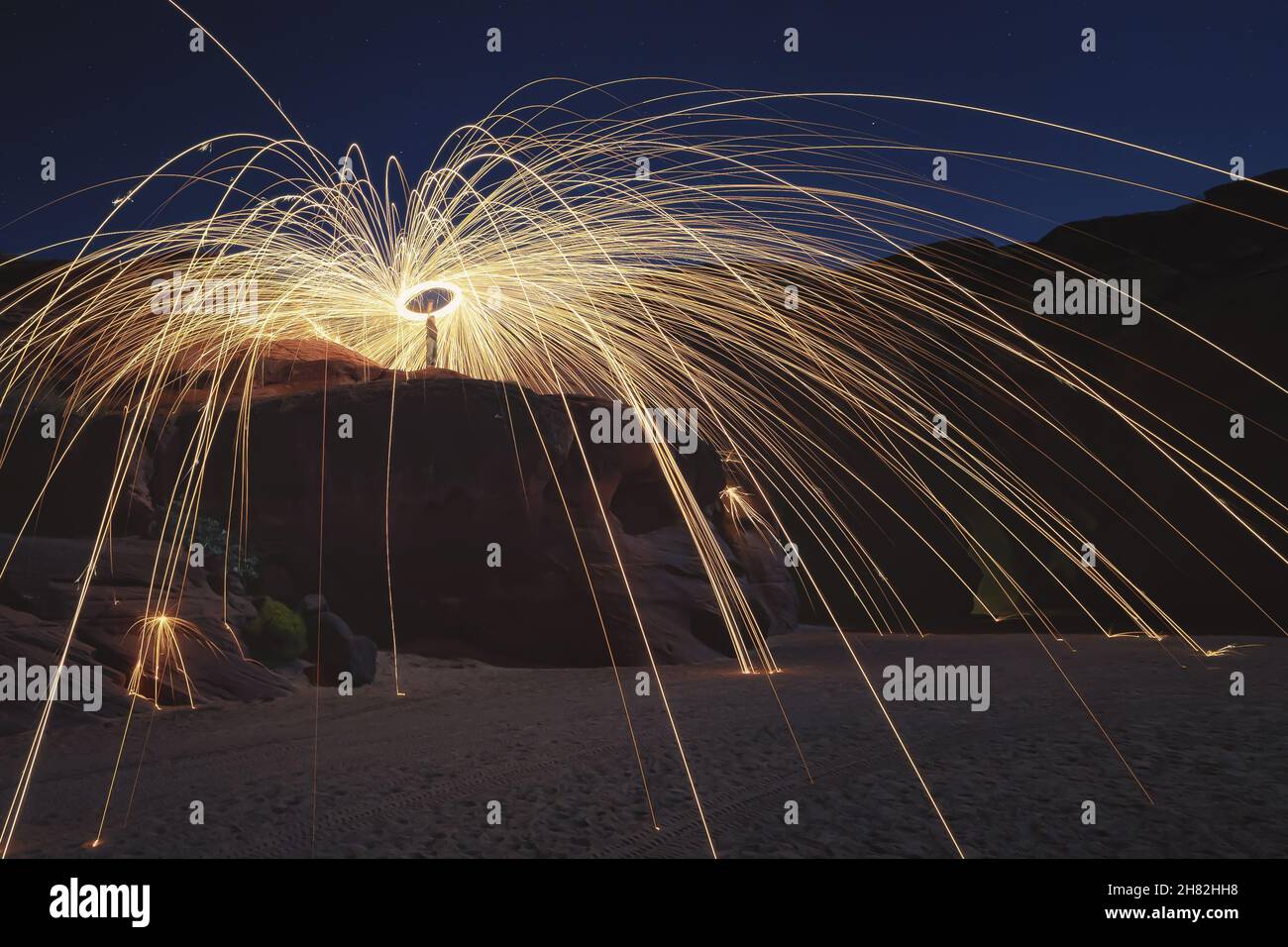 Fire spinning hi-res stock photography and images - Alamy